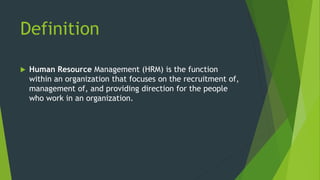 Human resource management | PPT