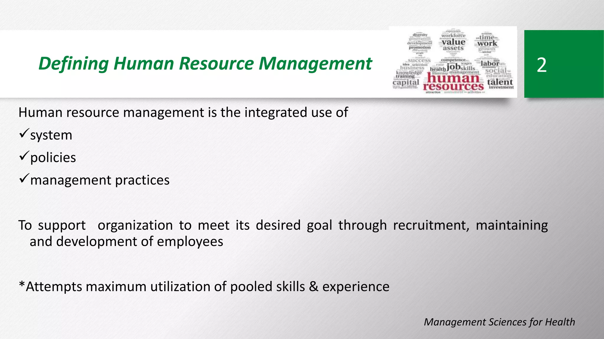 Human Resource Management in Health Sector | PPTX