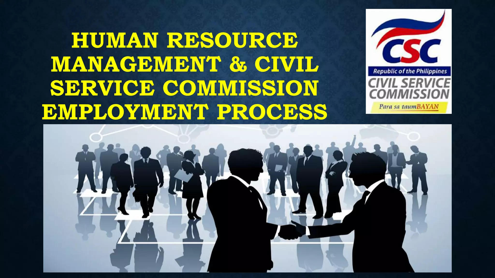 Human resource management and civil service commission employment | PPTX