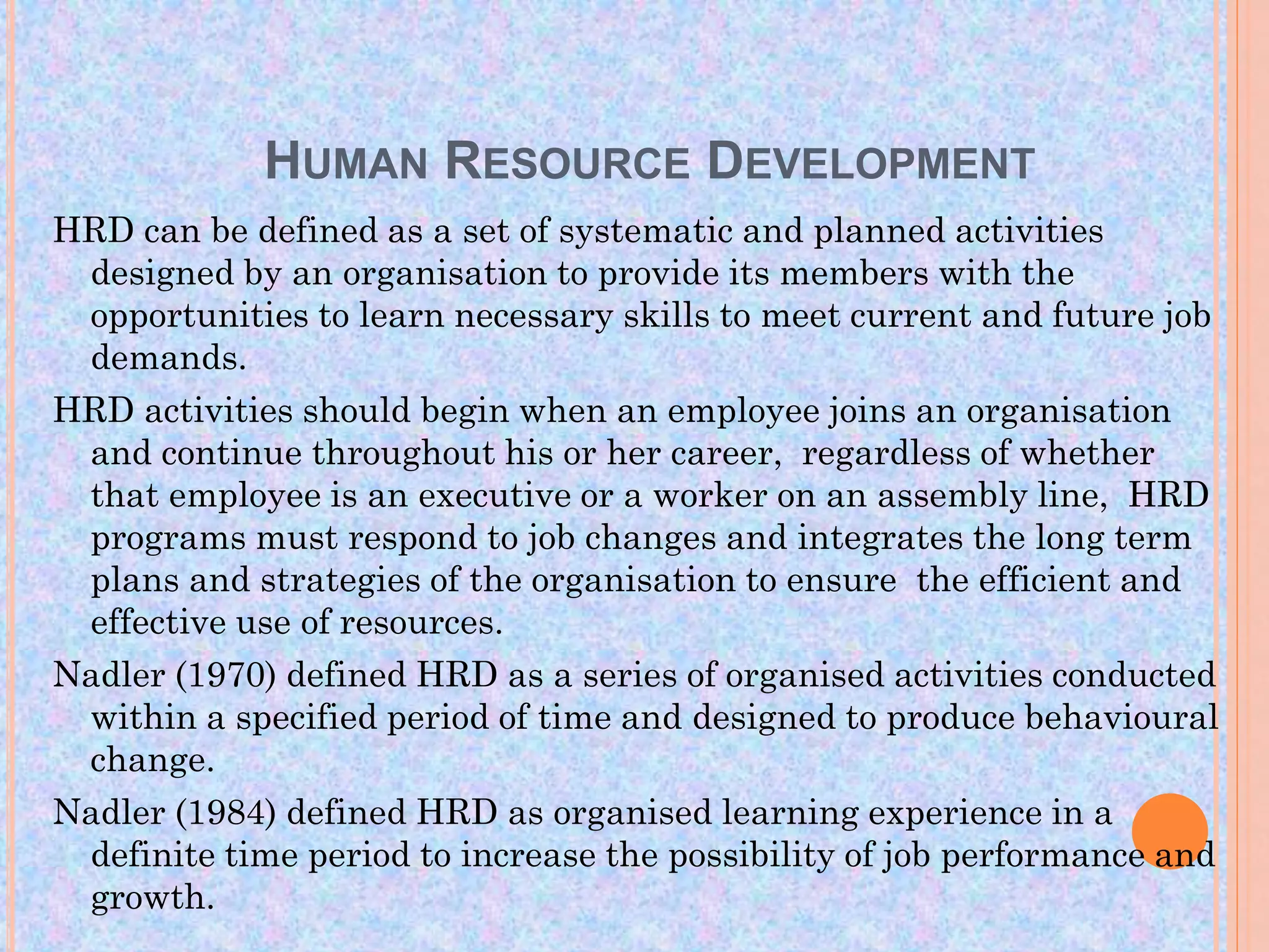 Human Resource Management and Human Resource Development | PPTX