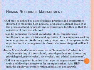 Human Resource Management and Human Resource Development | PPTX