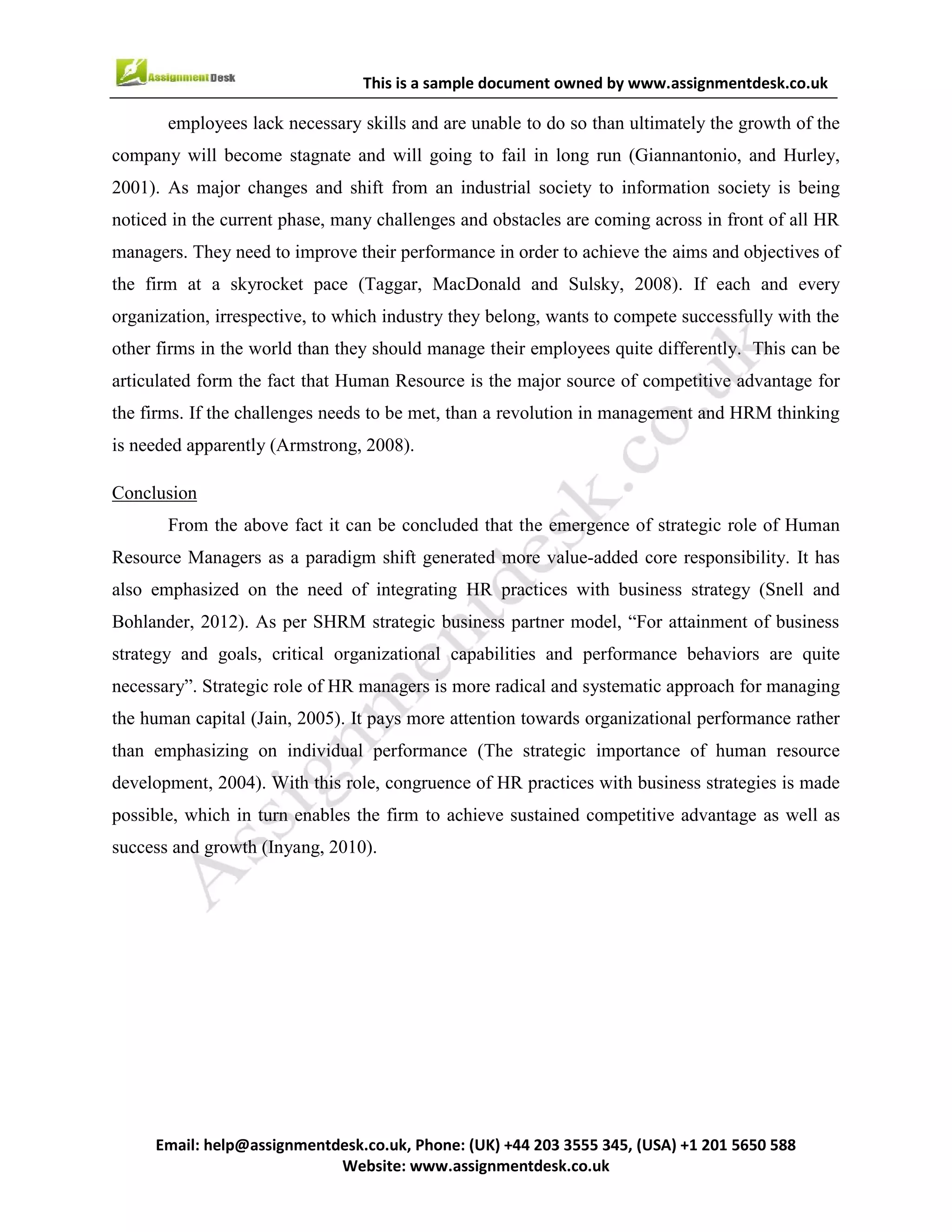 Human Resource Management Assignment Sample | PDF