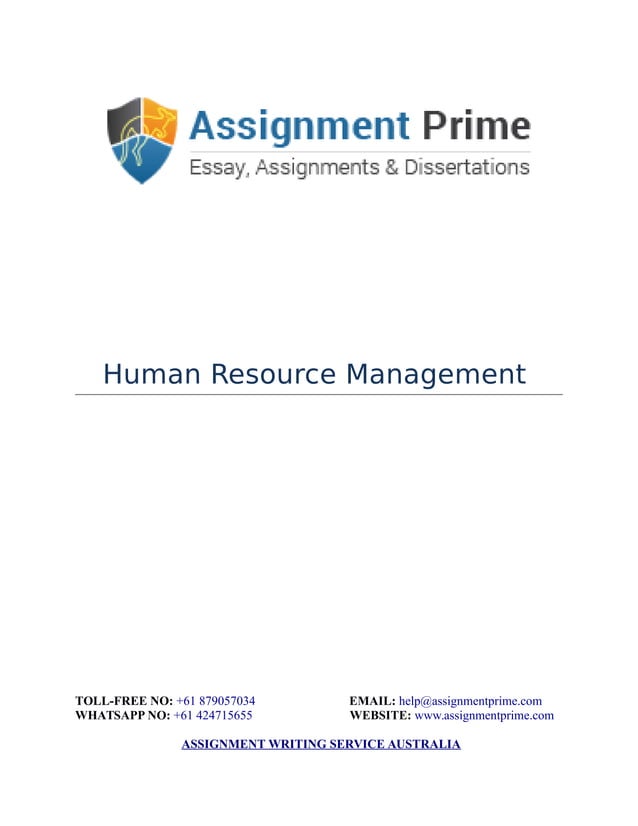 Human Resource Management Assignment Sample - Assignment Prime | PDF