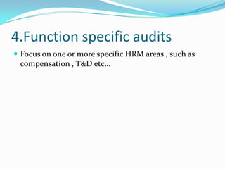 Human resource management audits | PPTX
