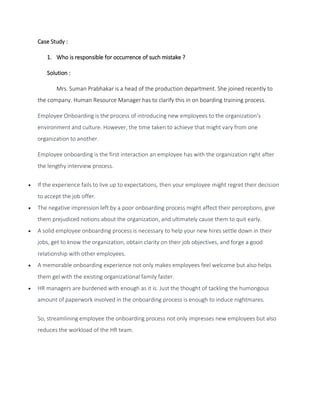 Human resource management case study | PDF