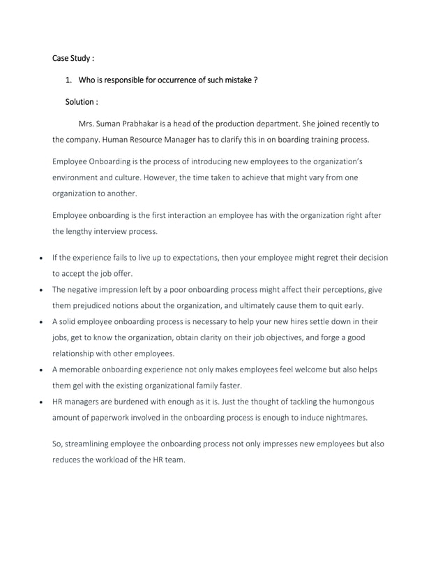 Human resource management case study | PDF | Human Resources | Business