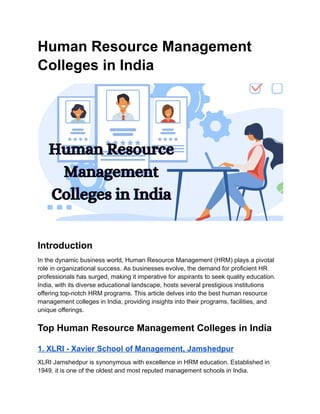 Human Resource Management Colleges in India.pdf
