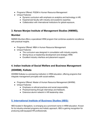 Human Resource Management Colleges in India.pdf