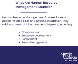 Human Resource Management Courses | PDF | Business | Business and Finance