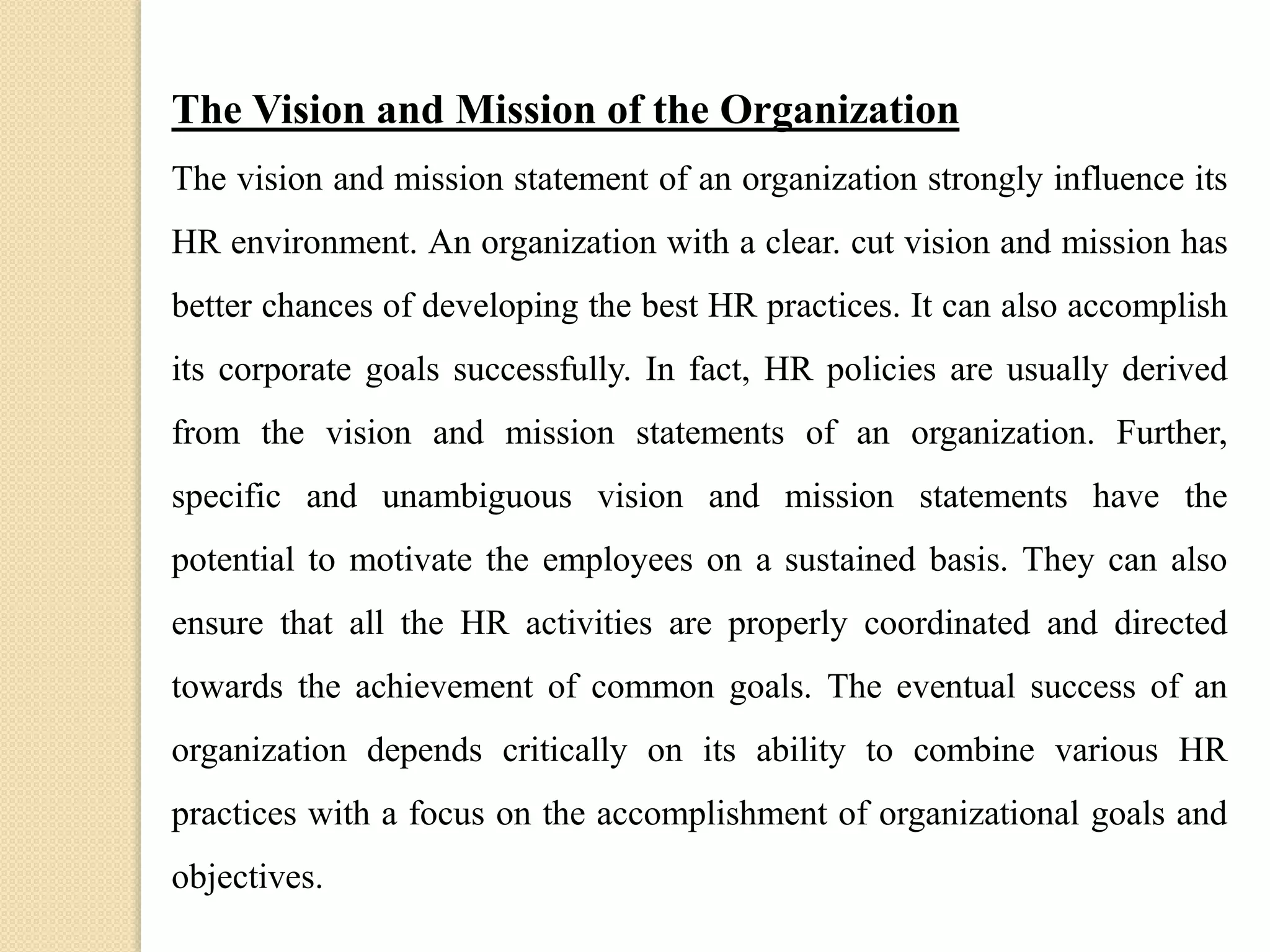 HUMAN RESOURCE MANAGEMENT EXTERNAL AND INTERNAL ENVIRONMENT | PPTX