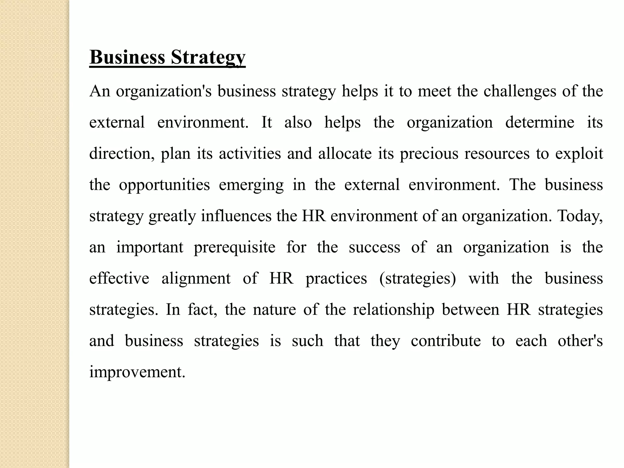 HUMAN RESOURCE MANAGEMENT EXTERNAL AND INTERNAL ENVIRONMENT | PPTX