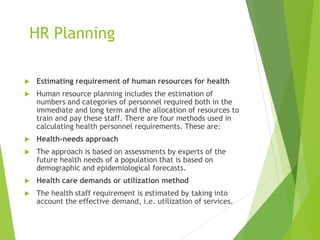Human resource management for health | PPTX
