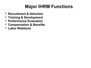 Human resource management in global organisations | PPT