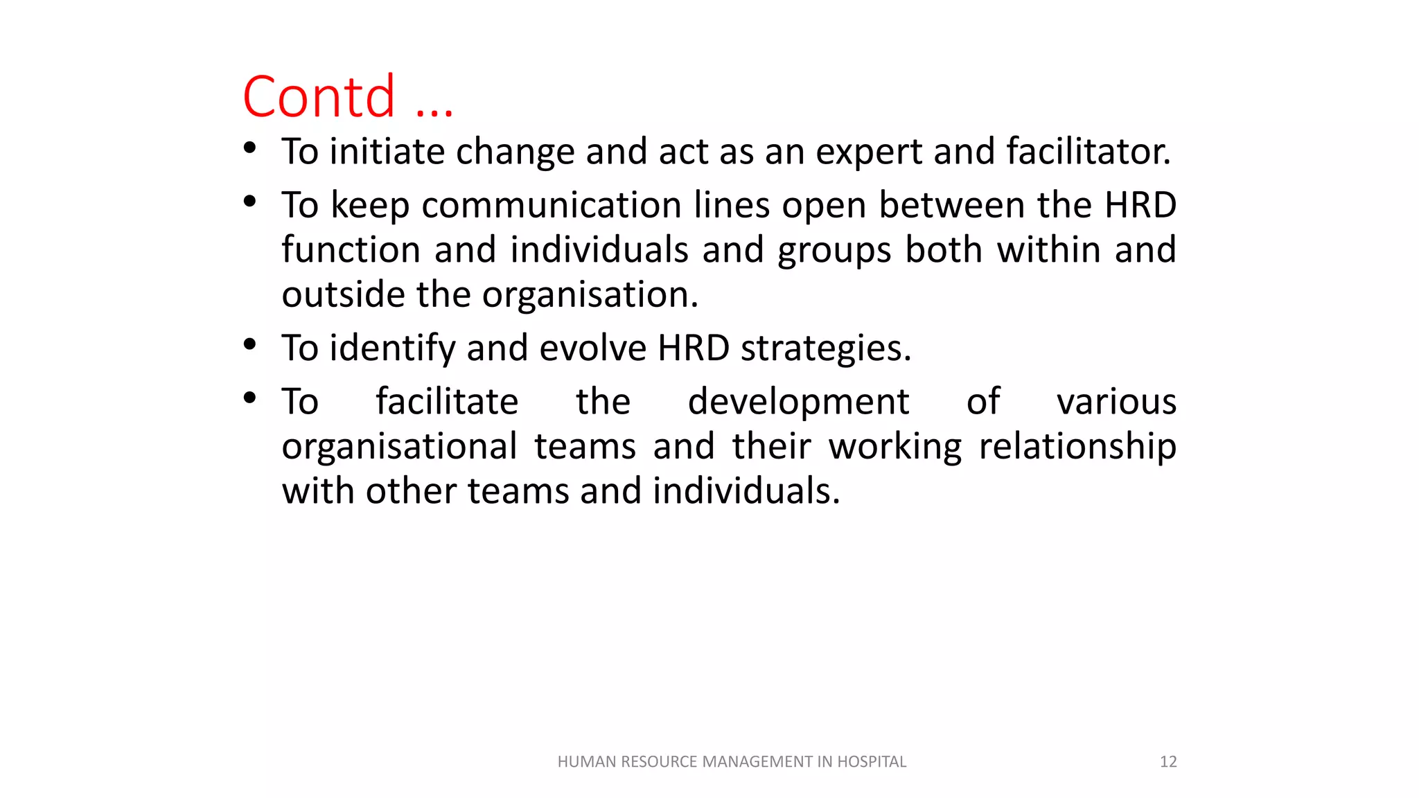 Human resource management in hospital | PPTX