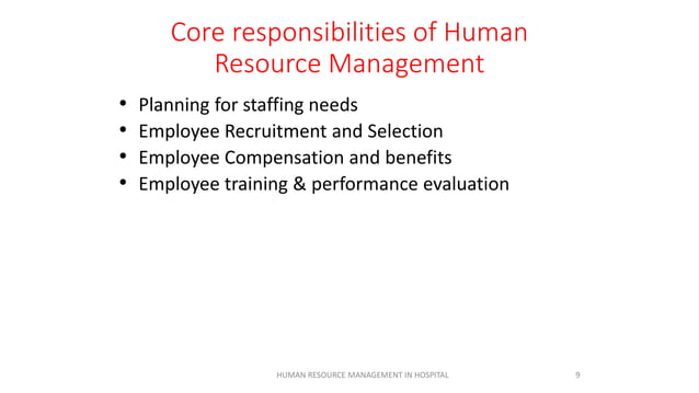 Human resource management in hospital | PPTX | Human Resources | Business