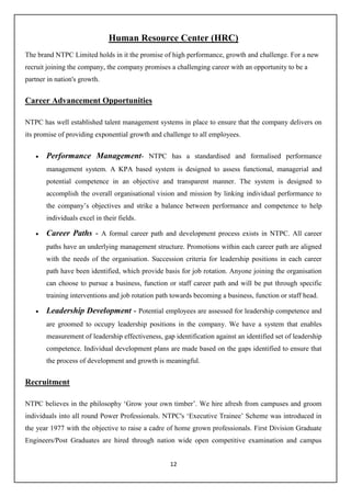 Human resource management in ntpc | DOCX