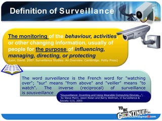 Surveillance and control in organization | PPTX