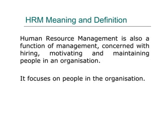 Human resource management (mba) | PPT