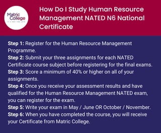 Human Resource Management NATED N6 National Certificate | PPT