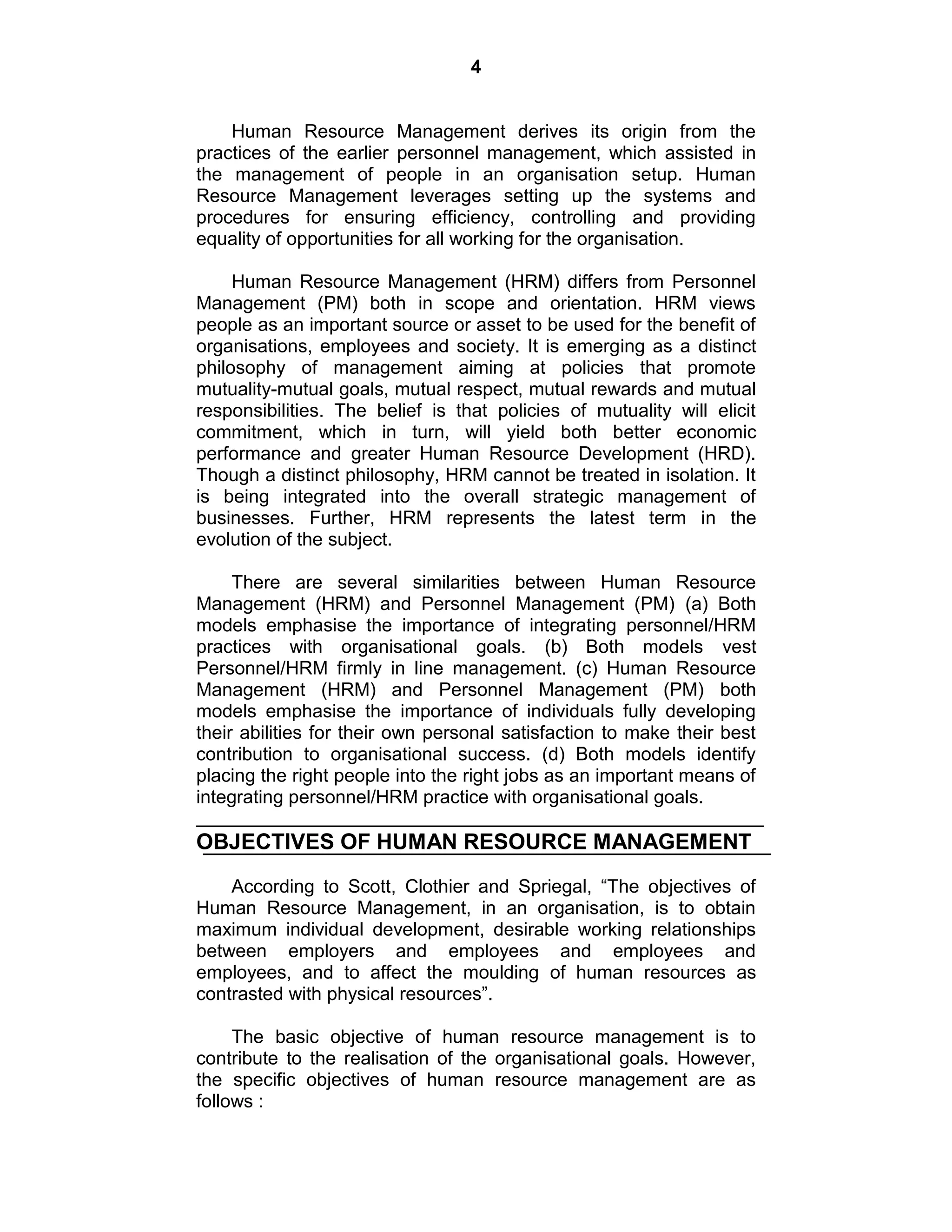 Human resource management notes | PDF