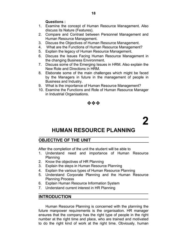 Human resource management notes | PDF