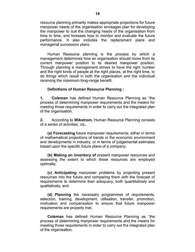 Human resource management notes | PDF