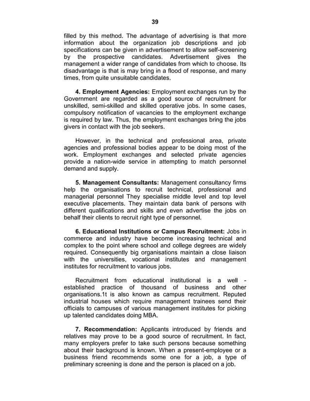 Human resource management notes | PDF