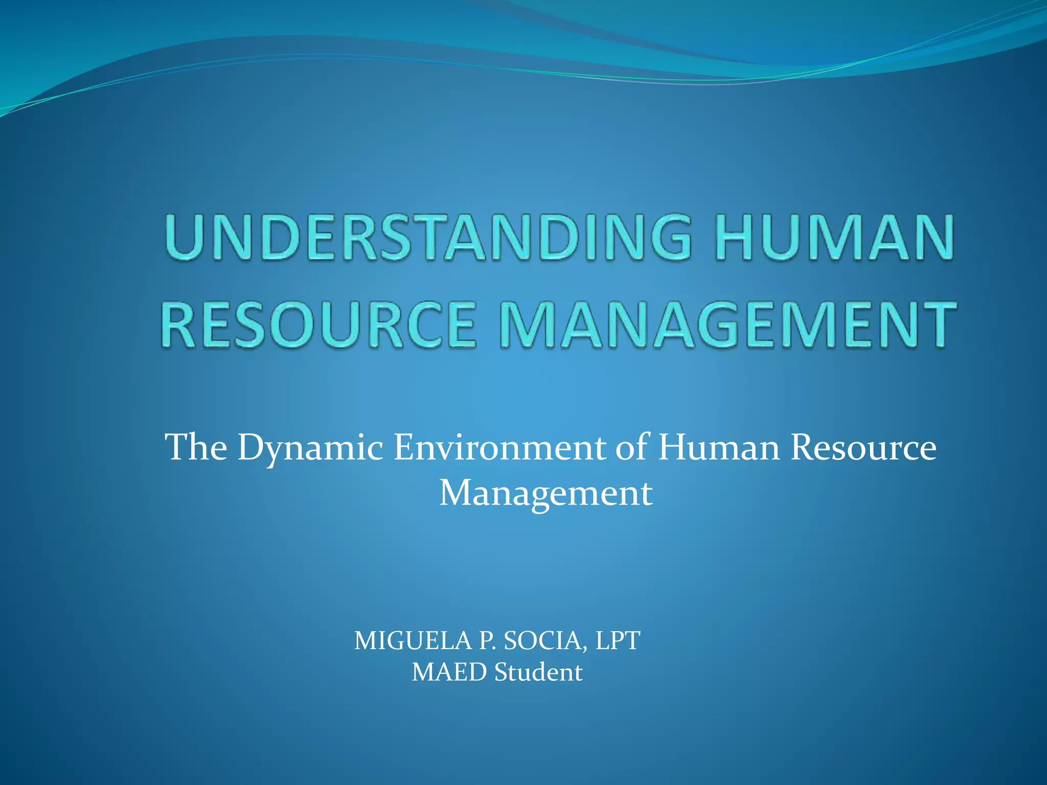 Human resource management outline ella | PPT
