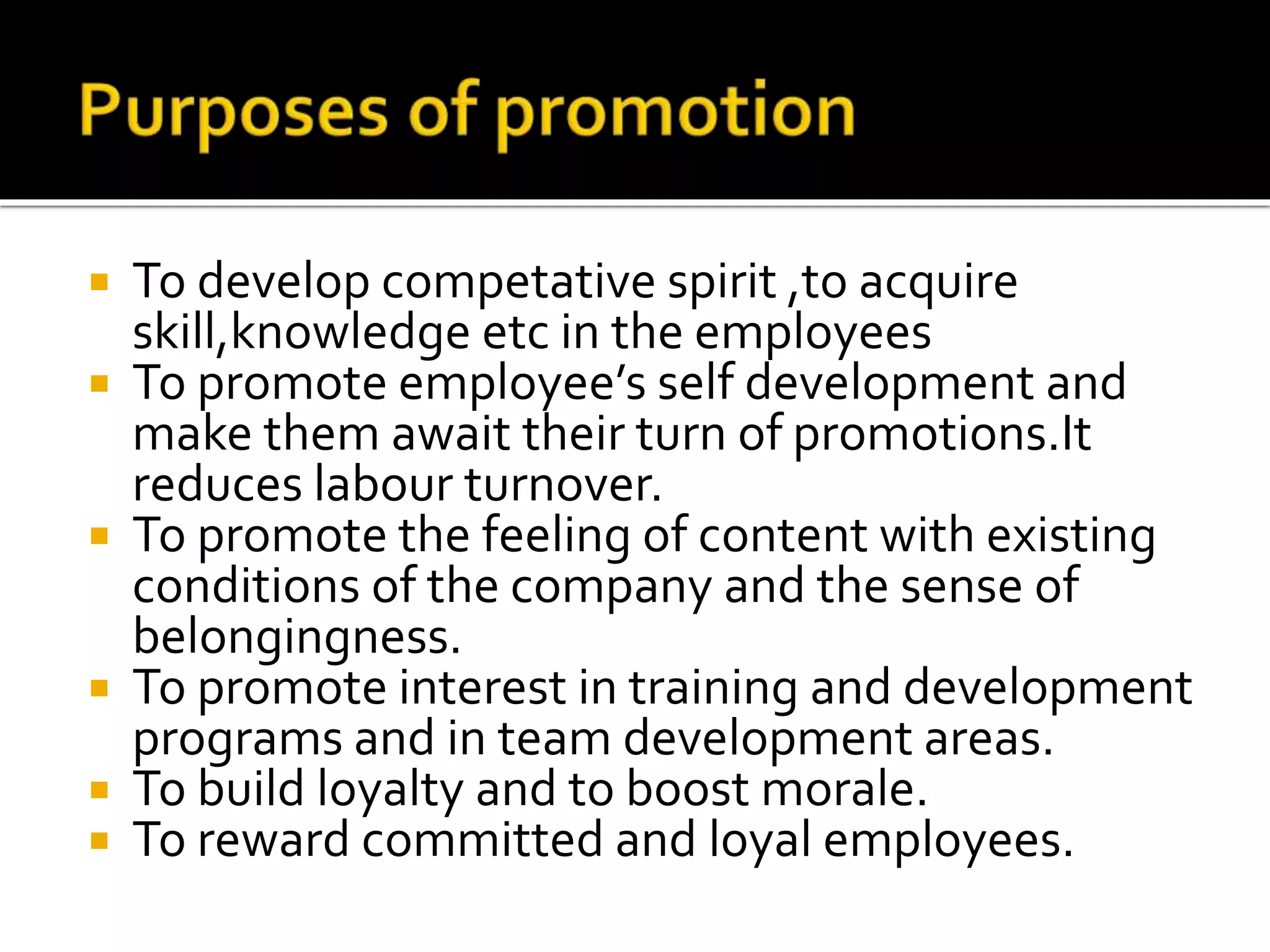 Concept of Promotion and Demotion | PPTX