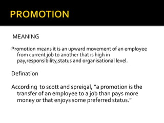 Concept of Promotion and Demotion | PPTX