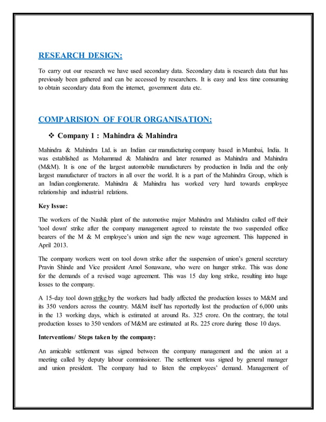 Human resource management project | DOCX