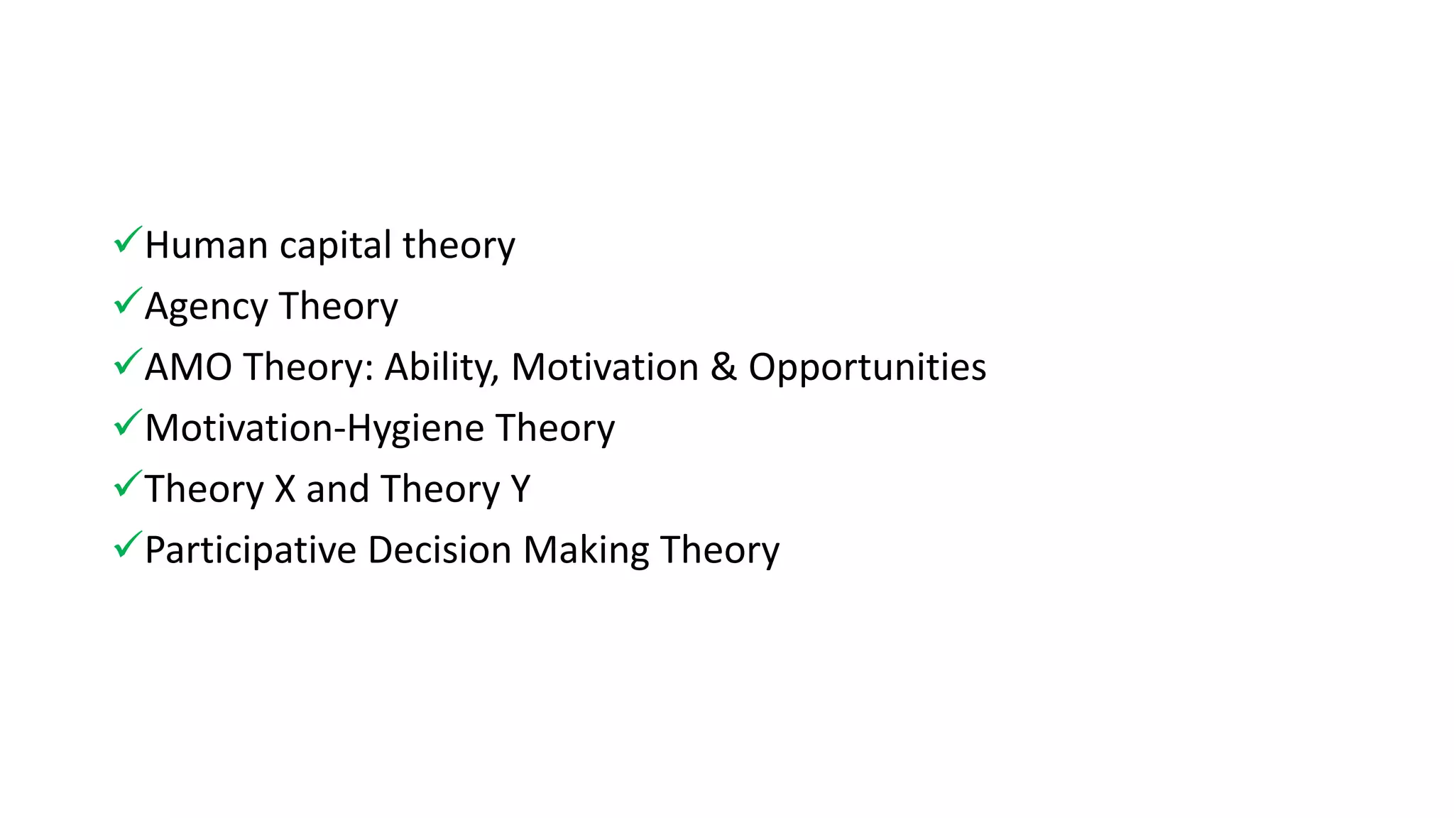 Human resource management theories | PPTX