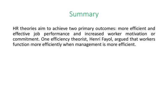 Human resource management theories | PPTX