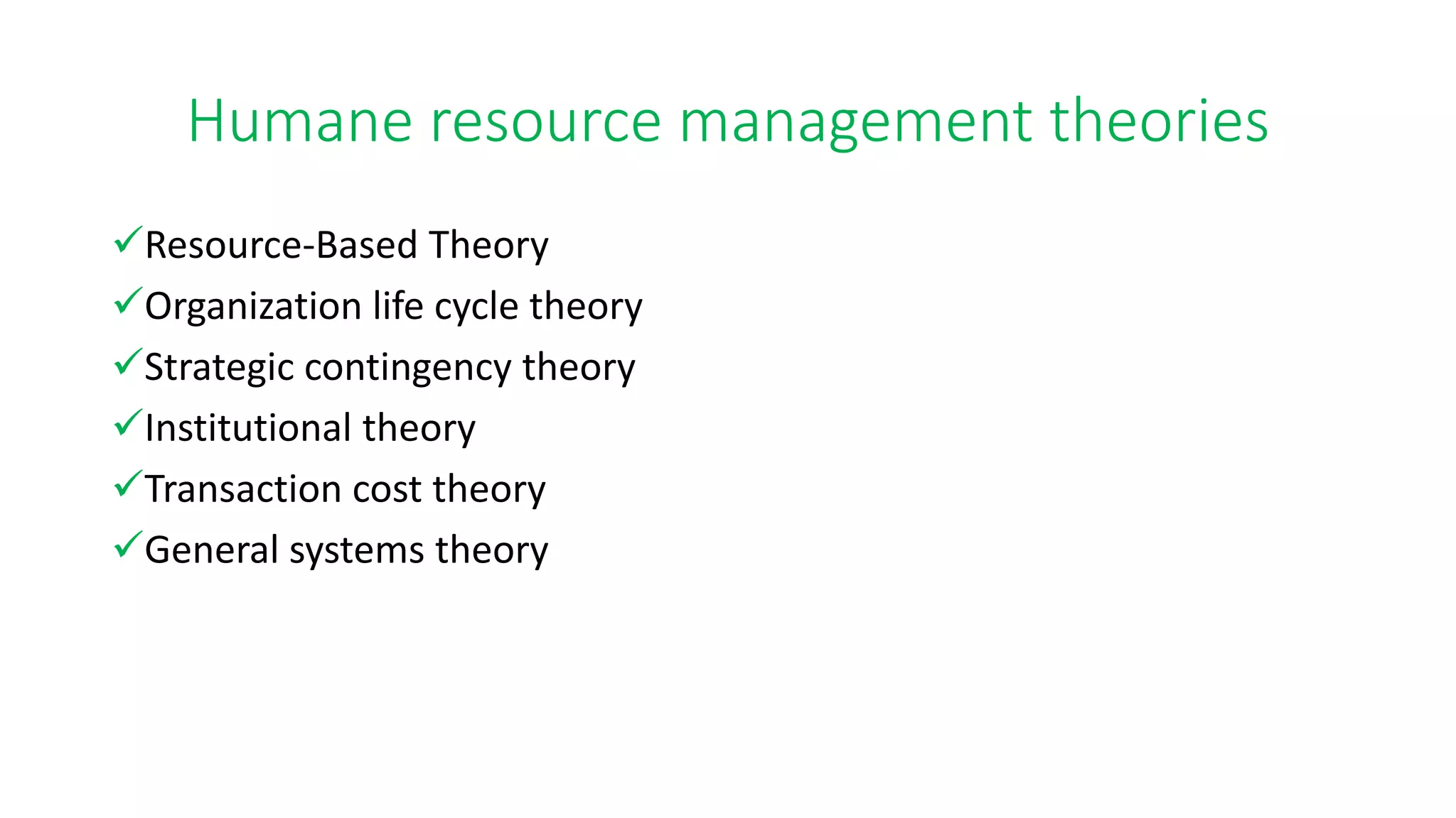 Human resource management theories | PPTX