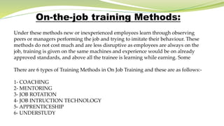 Human resource management training methods | PPTX