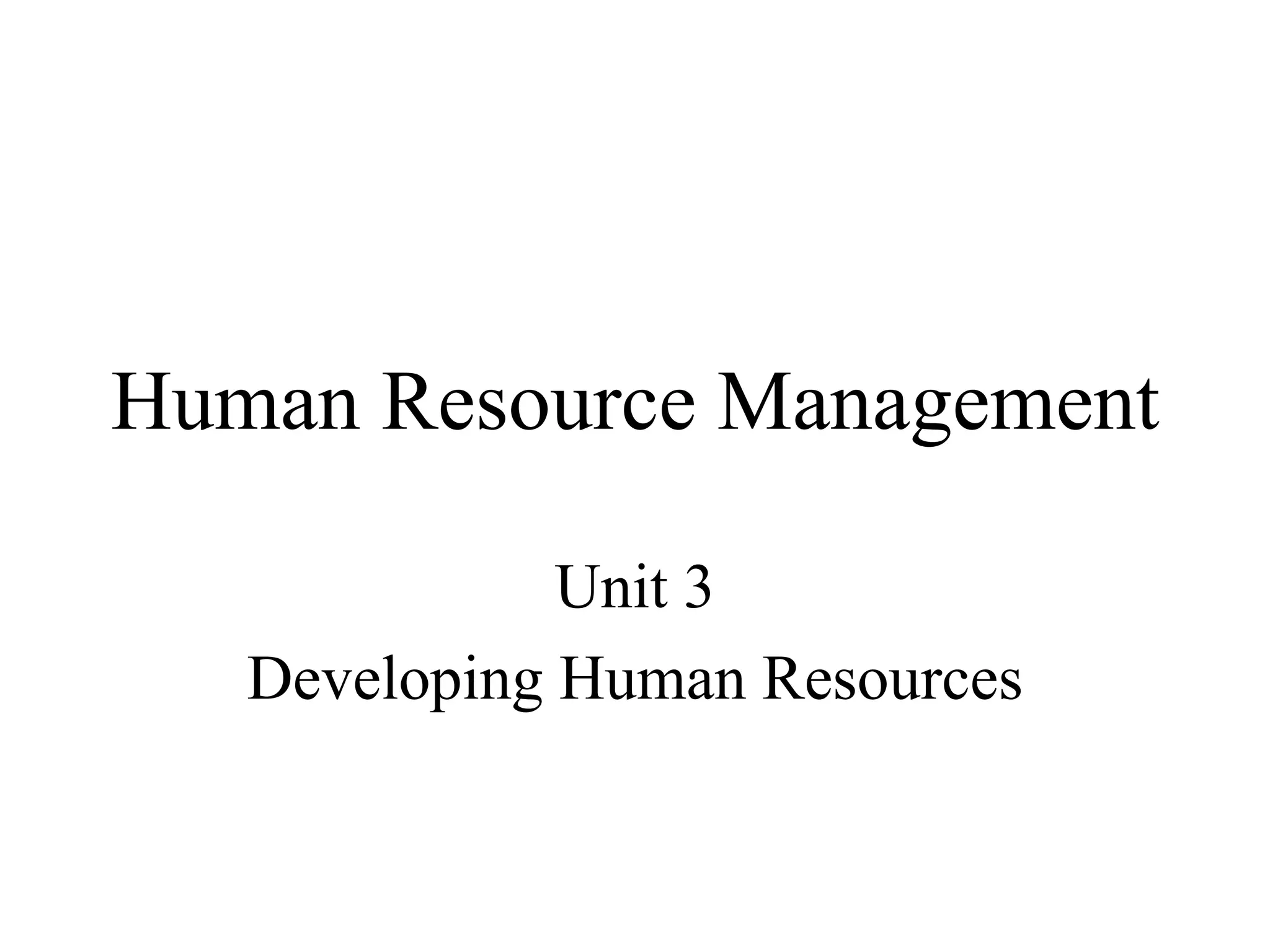 Human resource management unit 3 | PPTX