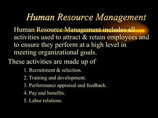 Human Resource Management material ppt for BA students | PPT