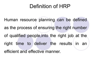 Humanresource planning | PPT