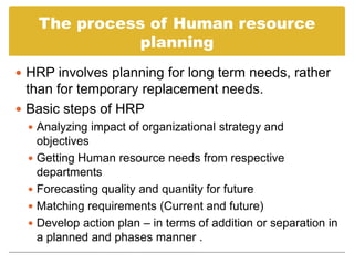 Human resource planning | PPTX