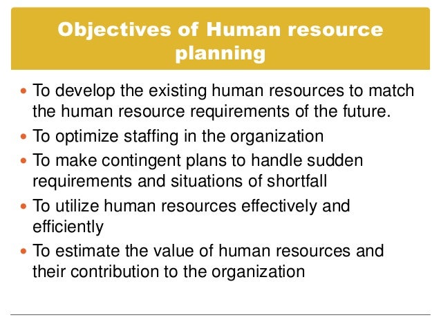 Human resource planning