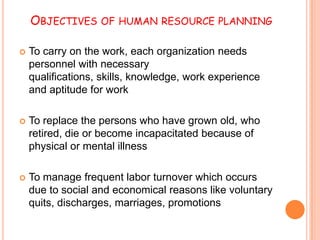 Human resource planning | PPTX