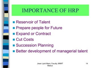 Human resource planning | PPTX