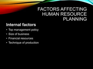 Human resource planning | PPTX