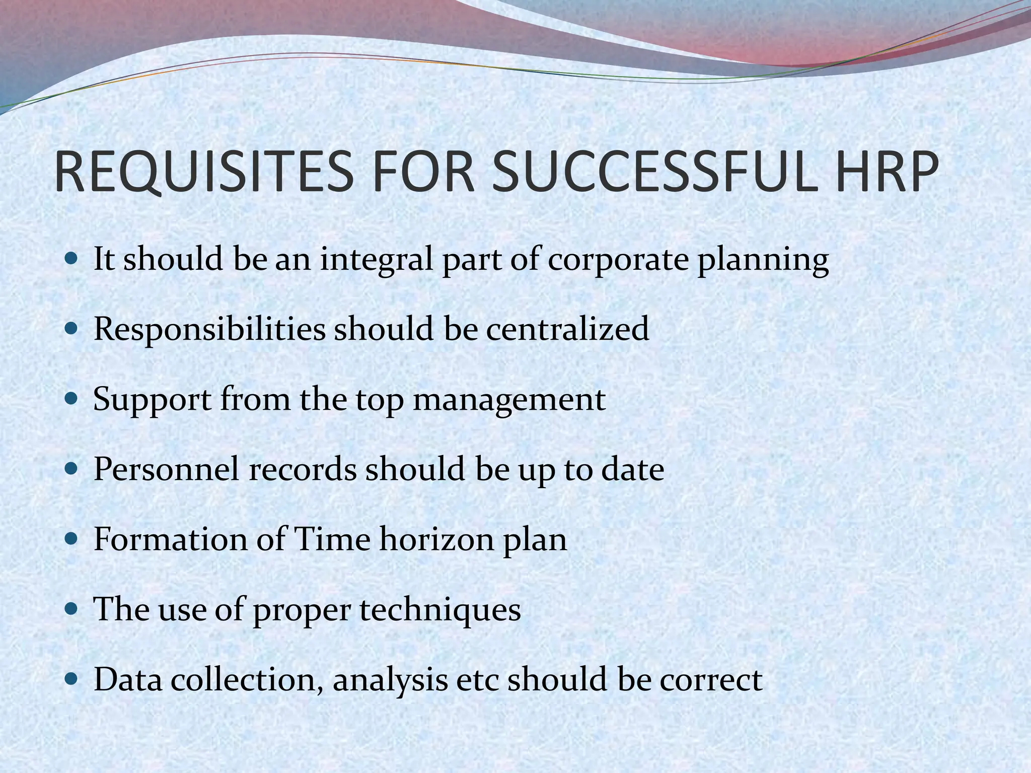 HUMAN RESOURCE PLANNING NOTES FOR HRM NOTES | PPTX