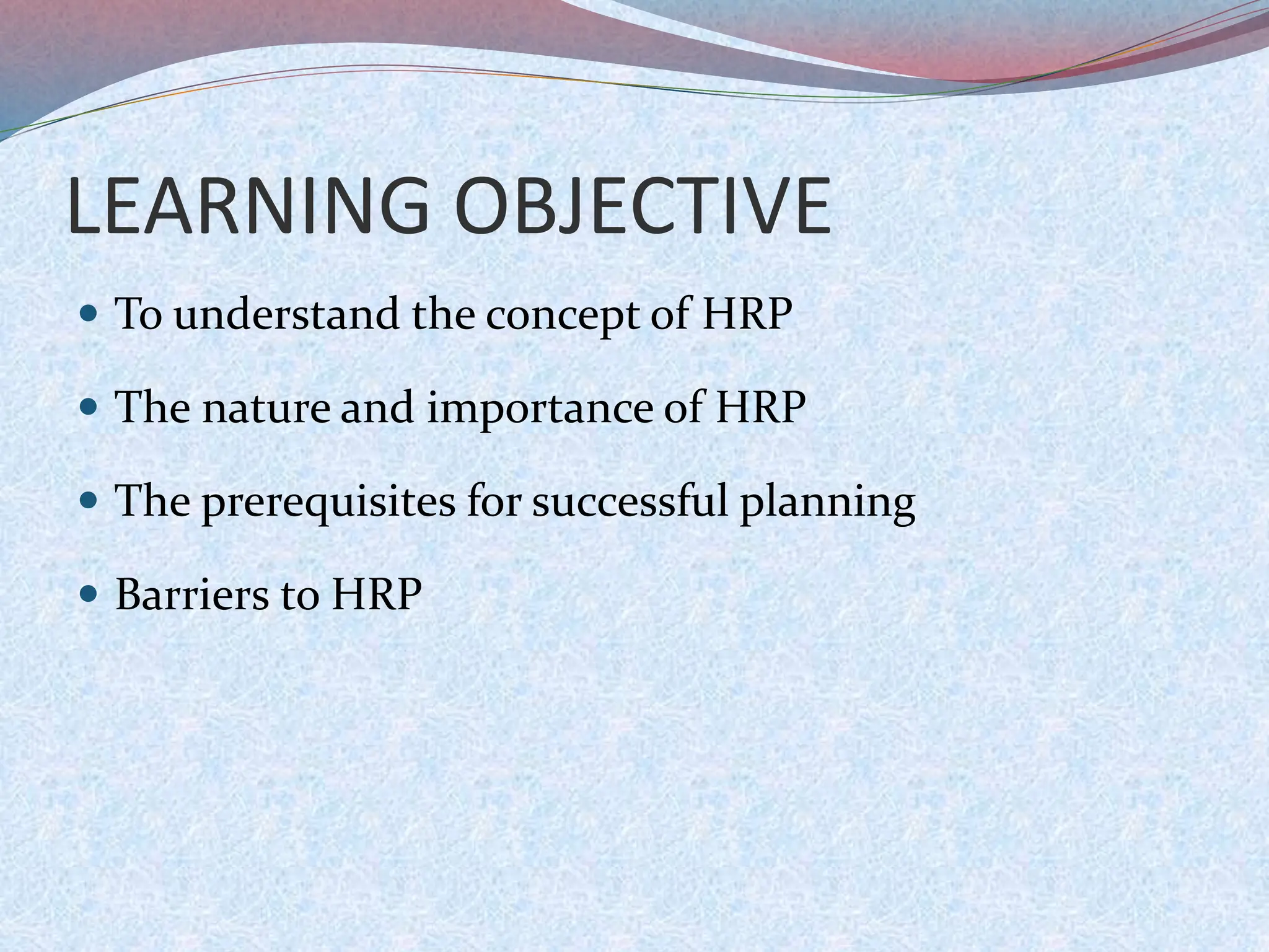 HUMAN RESOURCE PLANNING NOTES FOR HRM NOTES | PPTX