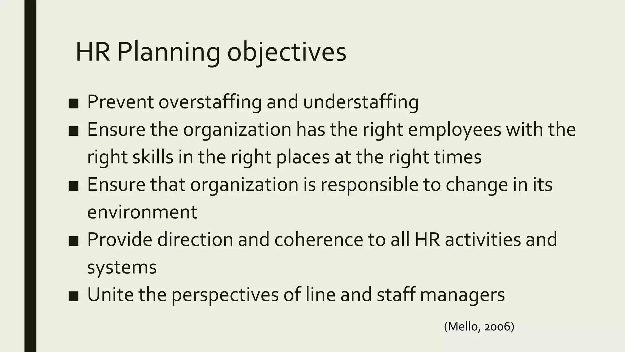 Human resource planning and development | PPTX