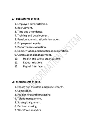 Human resource planning and information system TYBMS | PDF | Human ...