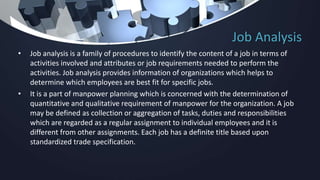 Human resource planning and job analysis | PPTX