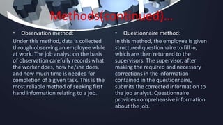 Human resource planning and job analysis | PPTX