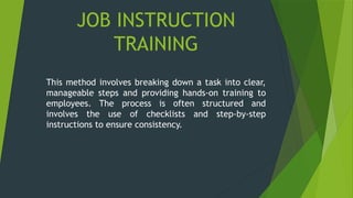 Methods of training in human resource planning and development | PPTX